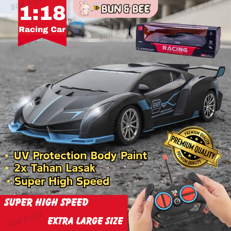 Mainan Kereta Kontrol Kawalan Jauh Extra Large 1:18 27Mhz High Speed RC ...