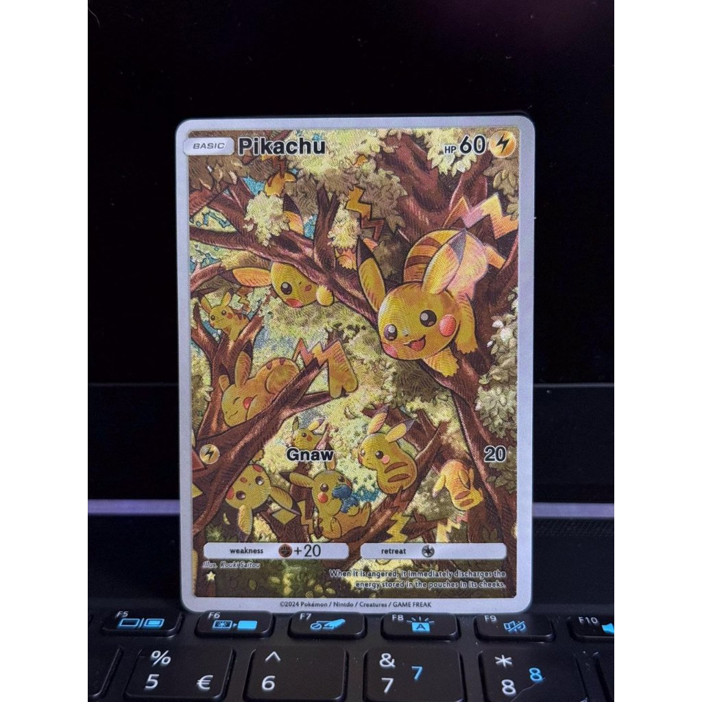 Pikachu Promo SAR SIR AA Pocket tcg Physical card Gred SS+ PTCG TCG ...
