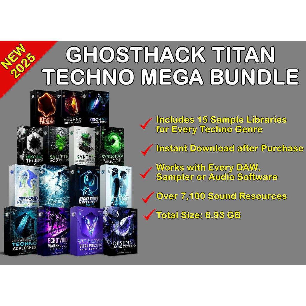 Ghosthack Titan - Techno Mega Bundle Includes 15 Sample Libraries for Every Techno Genre ...