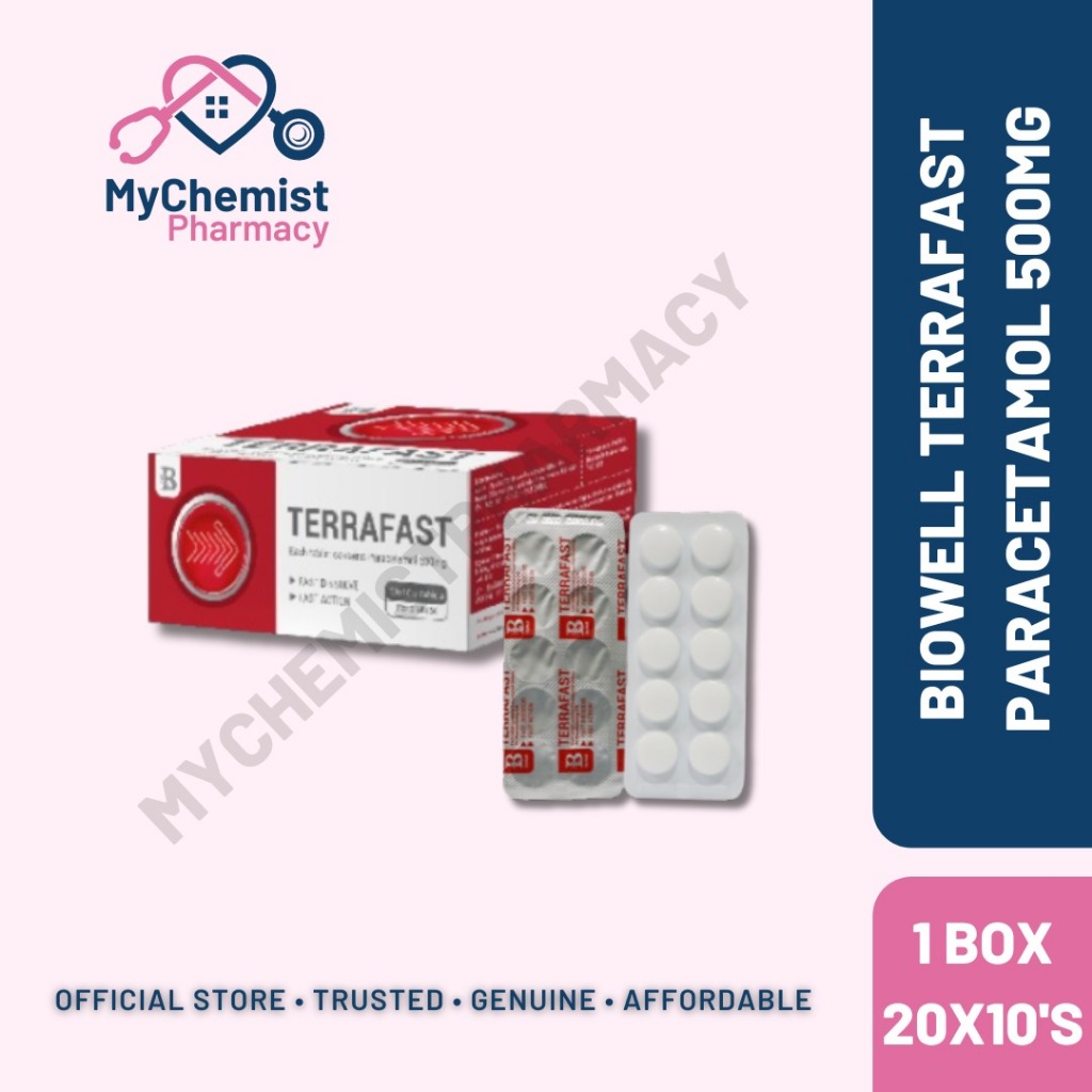 Biowell Terrafast 500mg Tablet 10's per Strip (Panadol Actifast) - Pain ...
