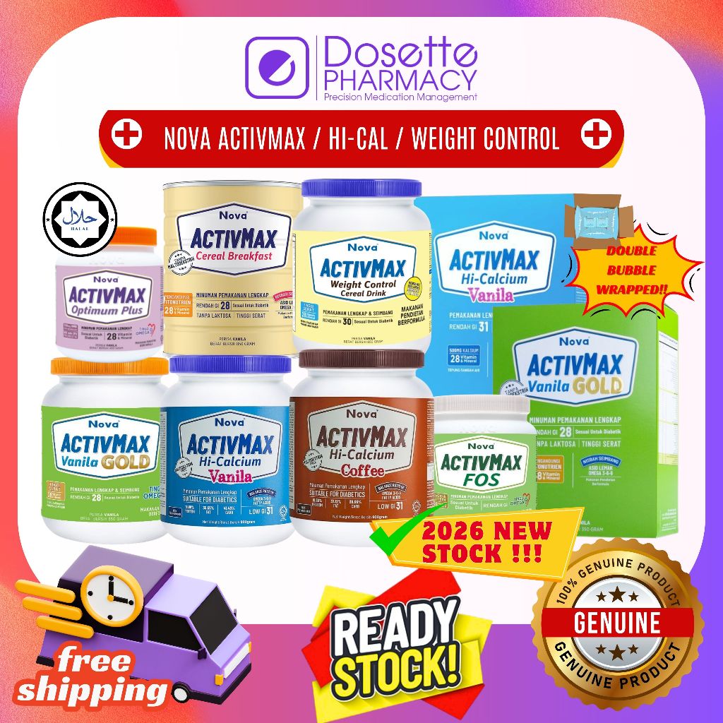NOVA ACTIVMAX EXP:12/26 WEIGHT CONTROL / VANILLA GOLD / COFFEE / COKLAT ...