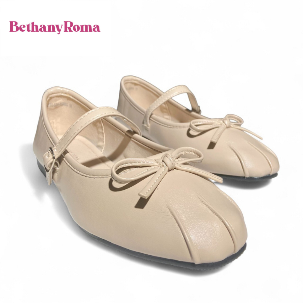 Bethany Roma Ladies Ribbon Mary Janes [Beige] - 19BRS10 | Shopee Malaysia