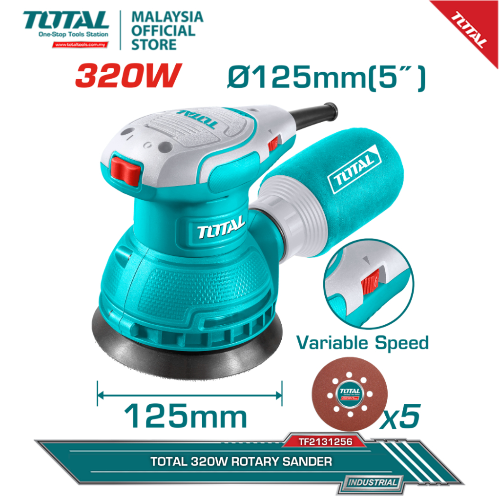 TOTAL Rotary Sander TF2131256 | Shopee Malaysia