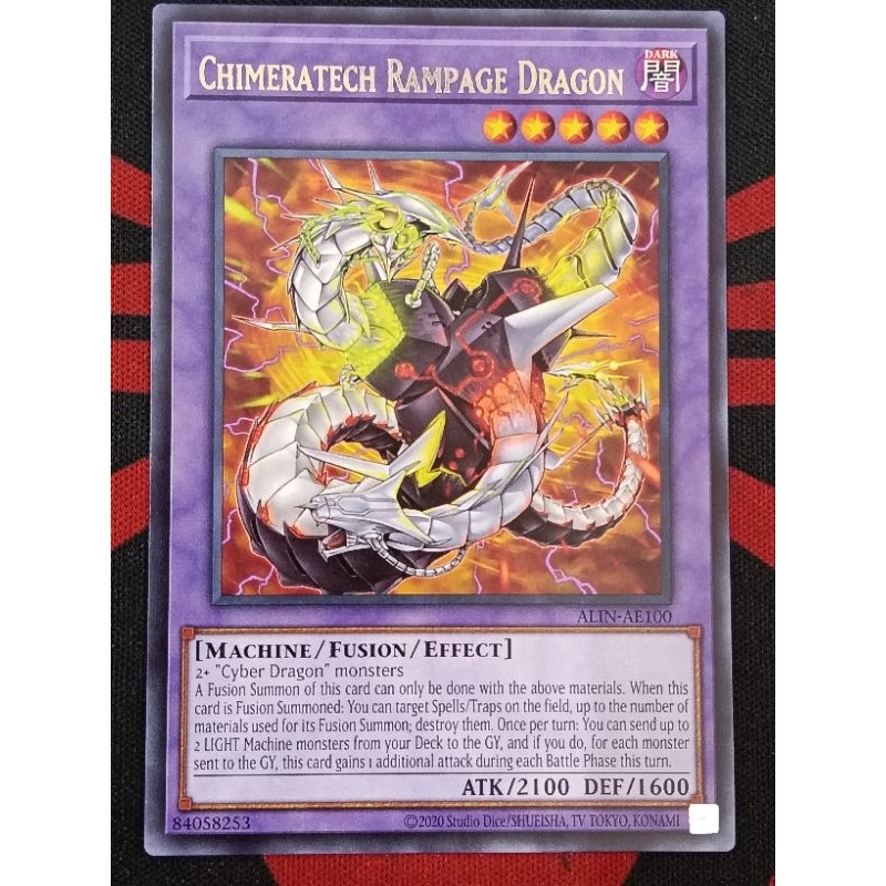 YUGIOH KONAMI ALIN-AE100 TT01-JPA31 Chimeratech Rampage Dragon (C/R ...