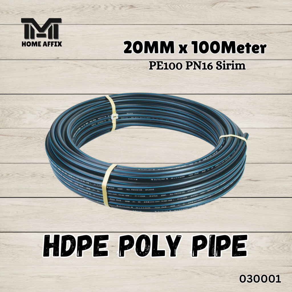 CS "SIRIM" 20MM PN16 100METER HDPE Poly Pipe Poly Paip /Poly Pipe High Quality(Buatan Malaysia ...