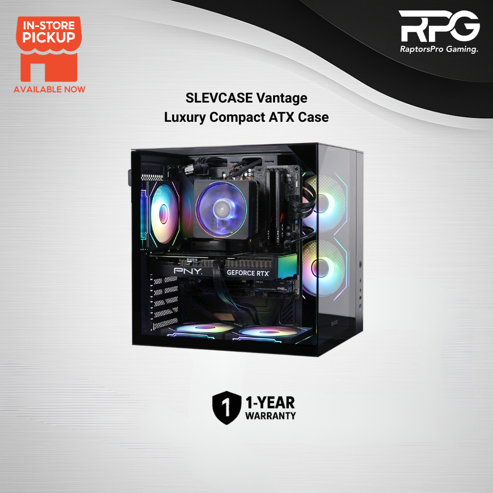 (READY STOCK) SLEVCASE Vantage Luxury Compact ATX Case (3x ARGB FAN ...