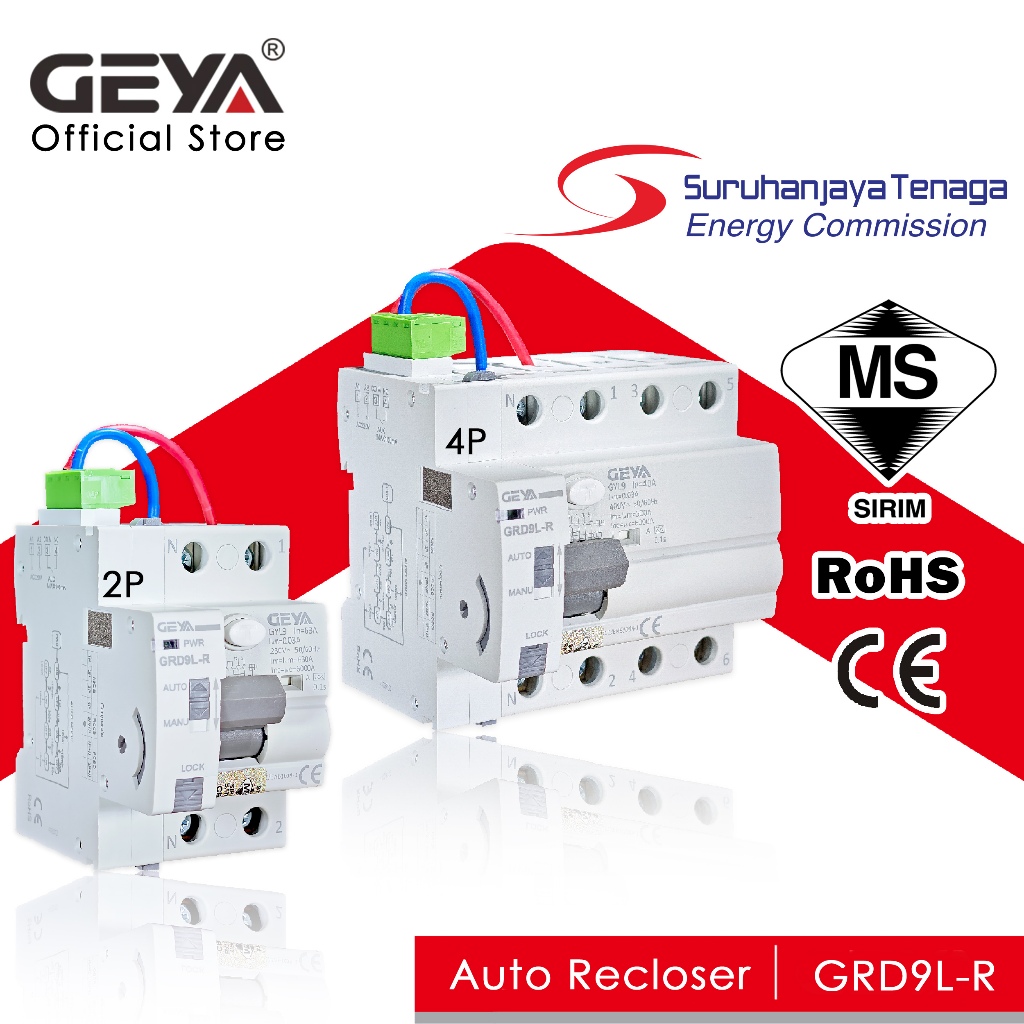 [SIRIM] Geya RCCB Auto Recloser Type AC GRD9L-R | Shopee Malaysia
