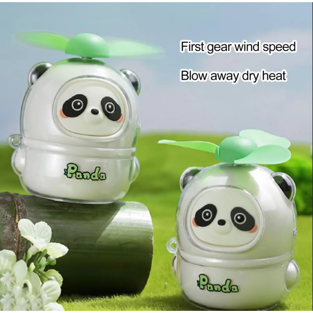 Kiaps Mini Fan Portable Handheld Fan with Soft Blades Cute Panda Fan ...