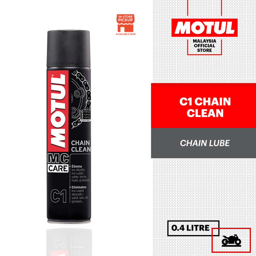 MOTUL C1 Chain Clean 400ml – Sesuai untuk O-Ring, X-Ring, dan Z-Ring ...