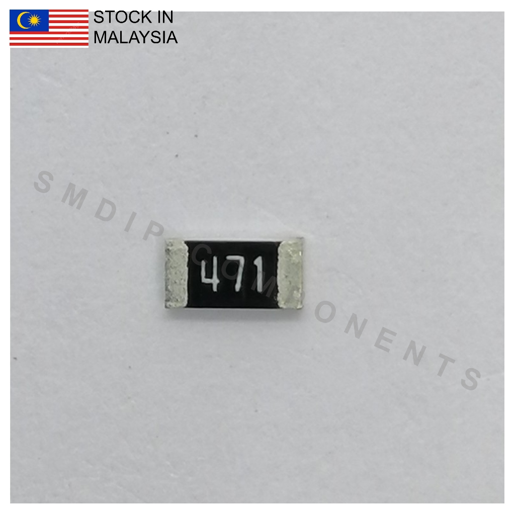 10 PCS Yageo 470R ±5%, 0603 SMD Resistor (471) | Shopee Malaysia