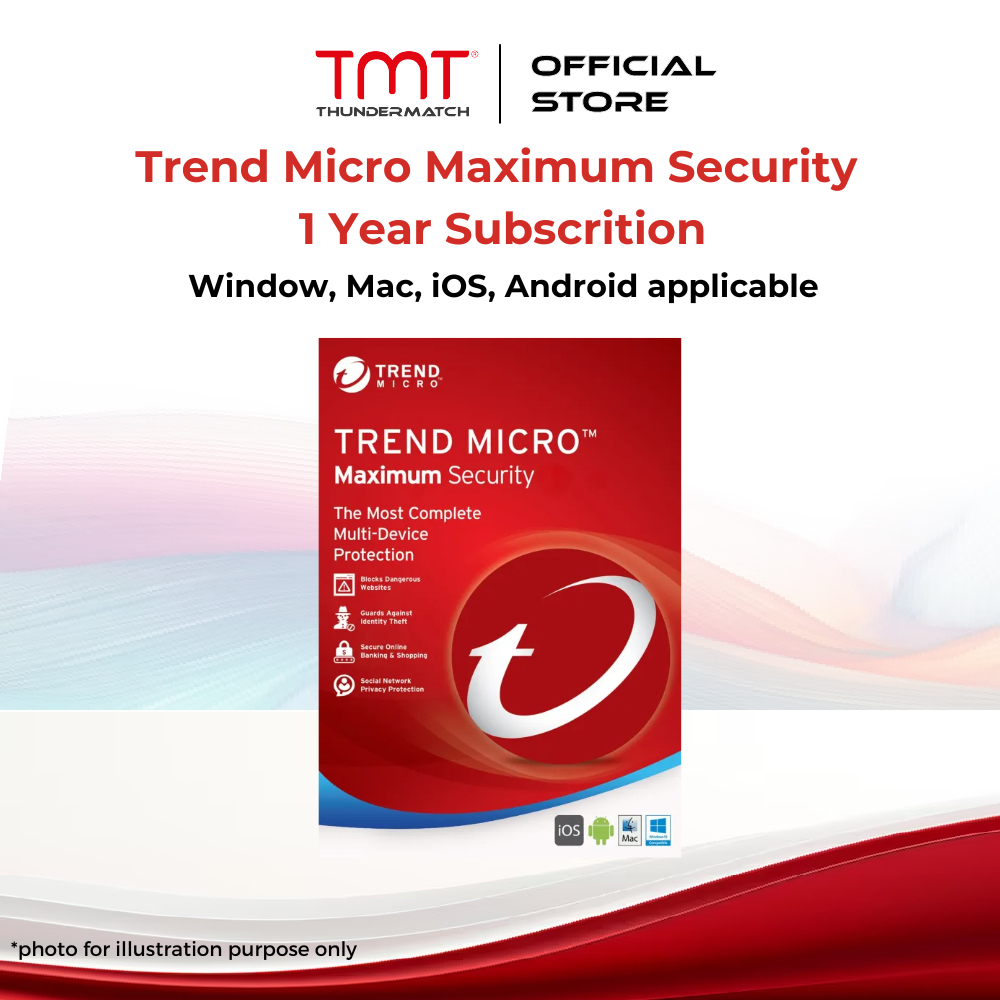 Trend Micro Maximum Security (1 Year) | Shopee Malaysia