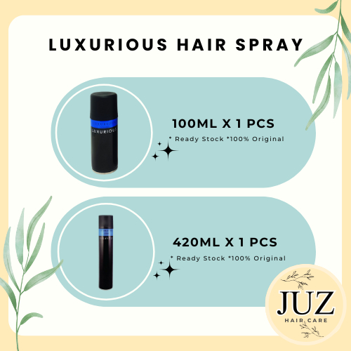 LUXURIOUS PROFESSIONAL EXTRA HOLD HAIR SPRAY 420ML / TRAVEL SIZE 100ML ...