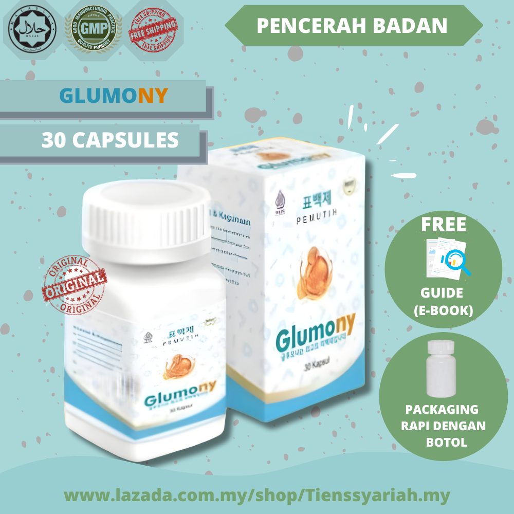 Pemutih Badan Glumony Whitening Supplement Korea Ubat Putih Glutathione ...