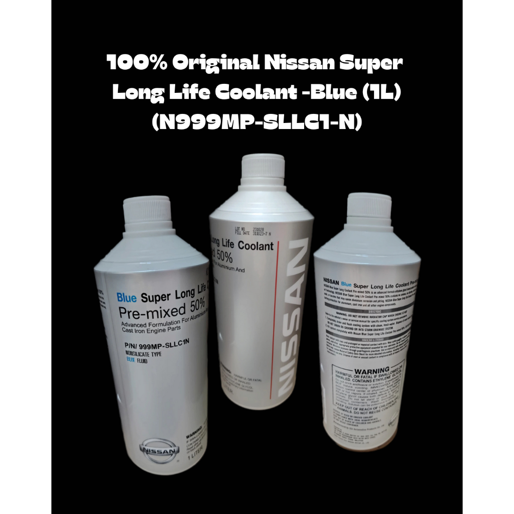 100% Original Nissan Super Long Life Coolant -Blue (1L)(N999MP-SLLC1-N ...