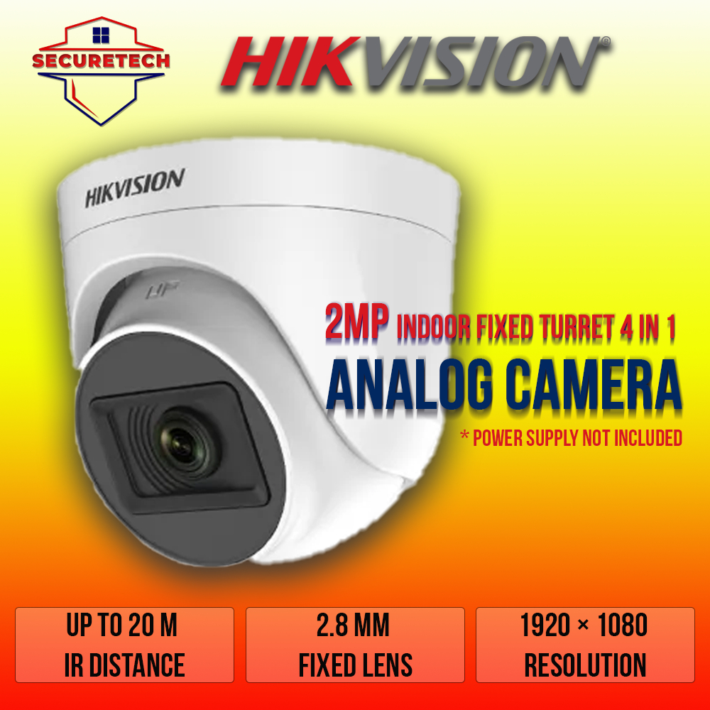 Hikvision DS-2CE76D0T-EXIPF 2MP Turret CCTV Camera | Turbo HD | EXIR ...