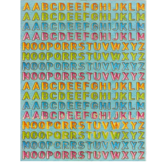 A4 Size Removeable Sticker ABC Alphabet Capital Letter Huruf Besar ...