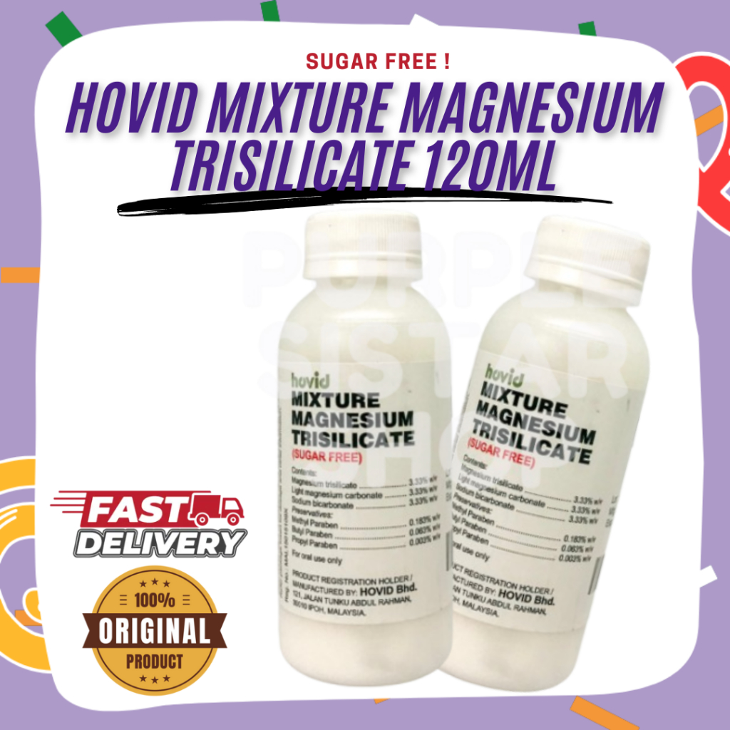 HOVID MIXTURE MAGNESIUM TRISILICATE 120ML [ MMT ] [HEARTBURN , GASTRIC ...