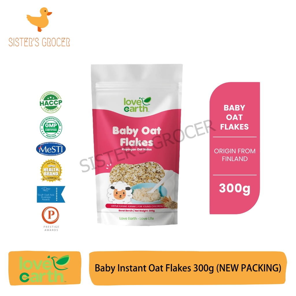 Love Earth Baby Instant Oat Flakes 300g (NEW) | Shopee Malaysia