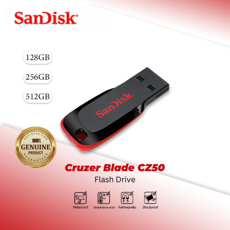SanDisk Cruzer Blade 128GB 256GB 512GB USB 2.0 Flash Drive | SanDisk ...