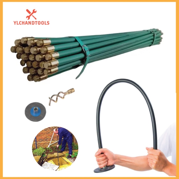 MECO 1,2,5 PIECE 4FT DRAIN CLEANING ROD ( MADE IN ENGLAND ) (FLEXIBLE ...