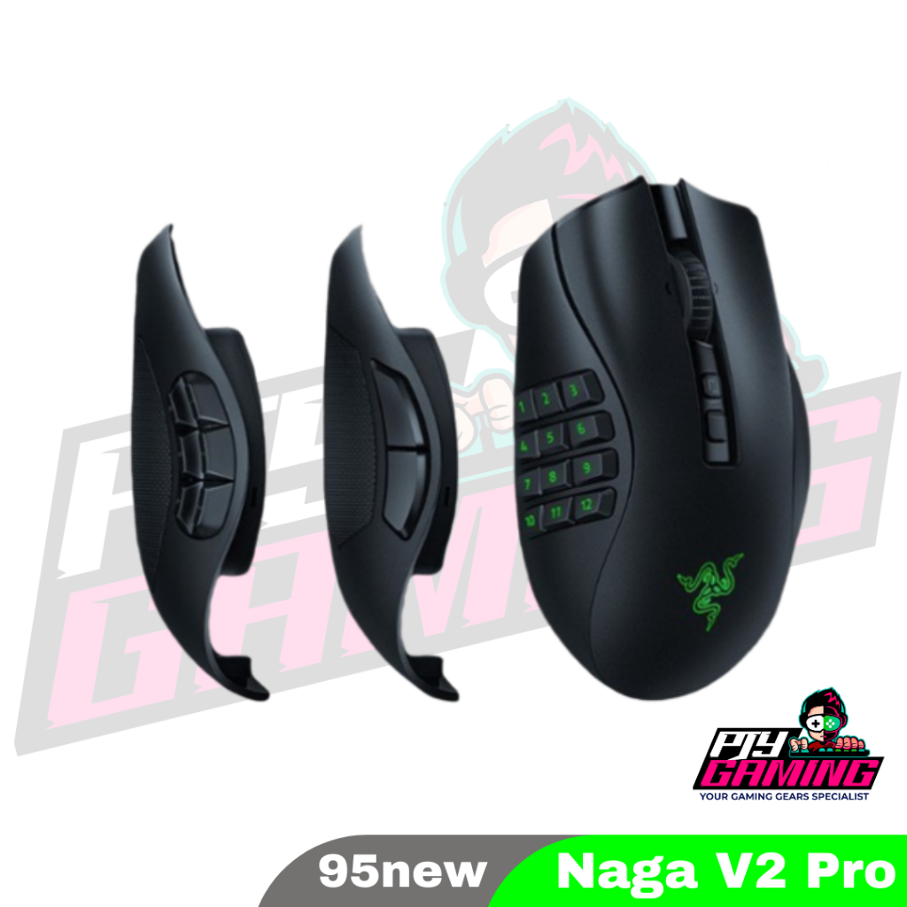 [Used] R@zer Naga V2 Pro MMO Wireless Gaming Mouse with HyperScroll Pro Wheel [PJY Gaming ...