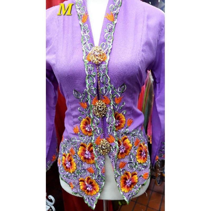 Kebaya Sulam Nyonya Embroidery Traditional Hand Made Limited Edition(M ...