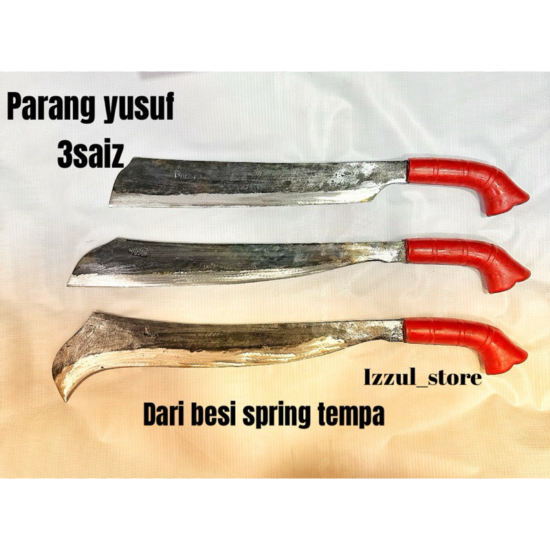 Parang kebun brand yusuf /besi spring yang ditempa /alatan kebun ...