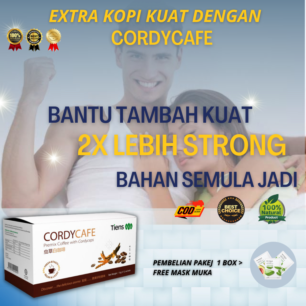 Cordy Cafe Tiens Kopi Jantan Original Cordyceps Gingseng Kopi Kuat ...