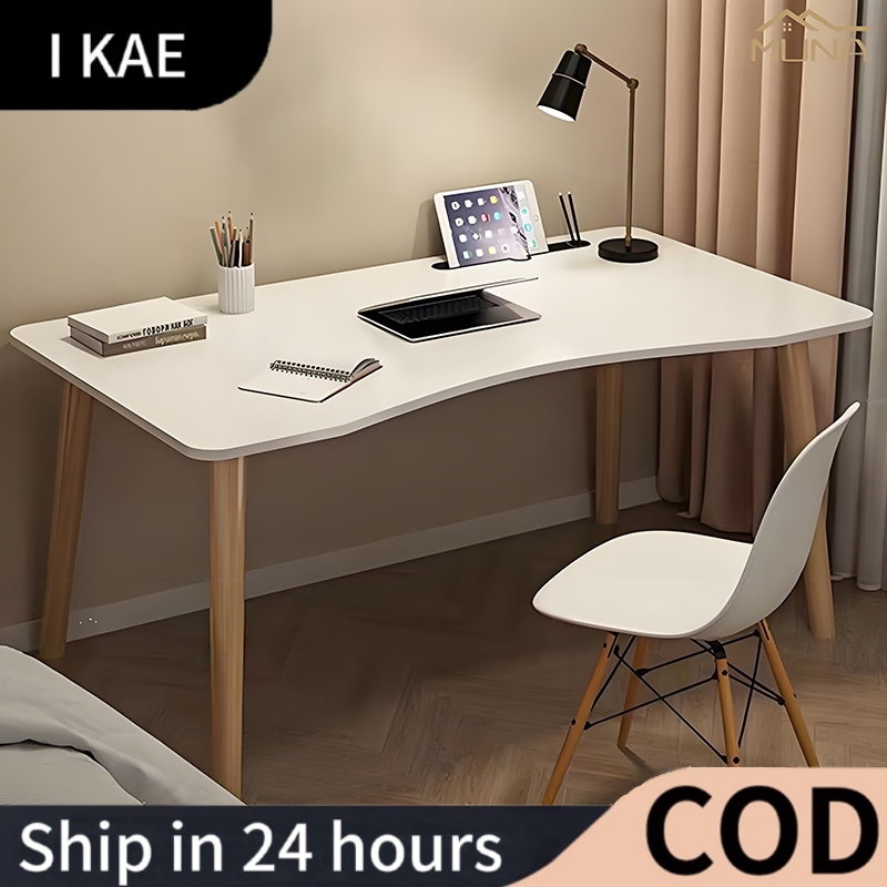 Japanese Study Table 80/100/120cm - Solid Wood Computer Desk with ...