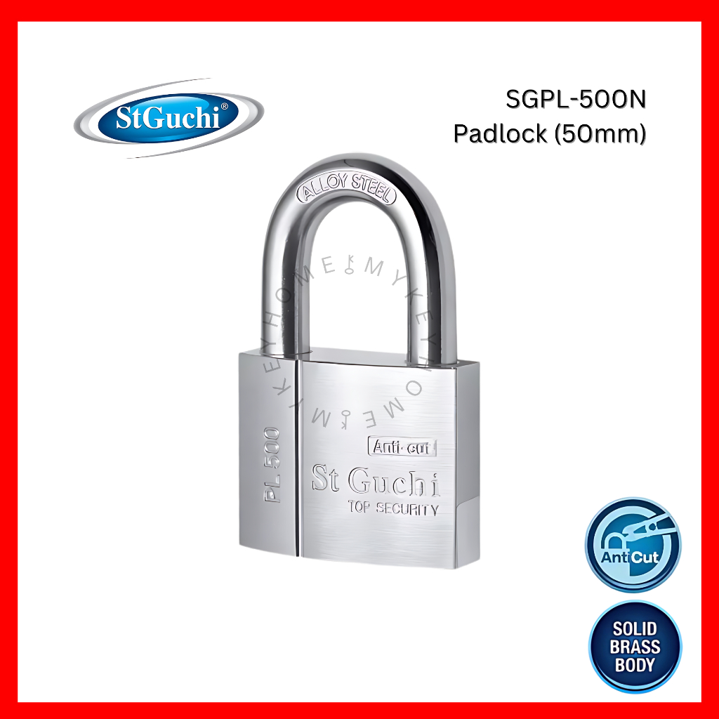 St Guchi Padlock SGPL-500N 50mm Anti-Cut SIRIM Certified | Shopee Malaysia