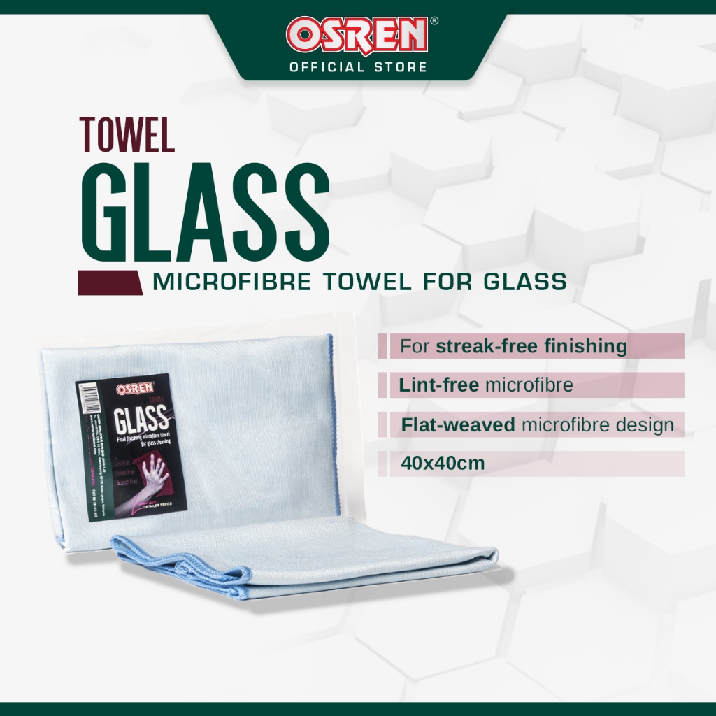 OSREN Luminous Towel Glass - Automotive Microfibre Glass Towel | Shopee ...