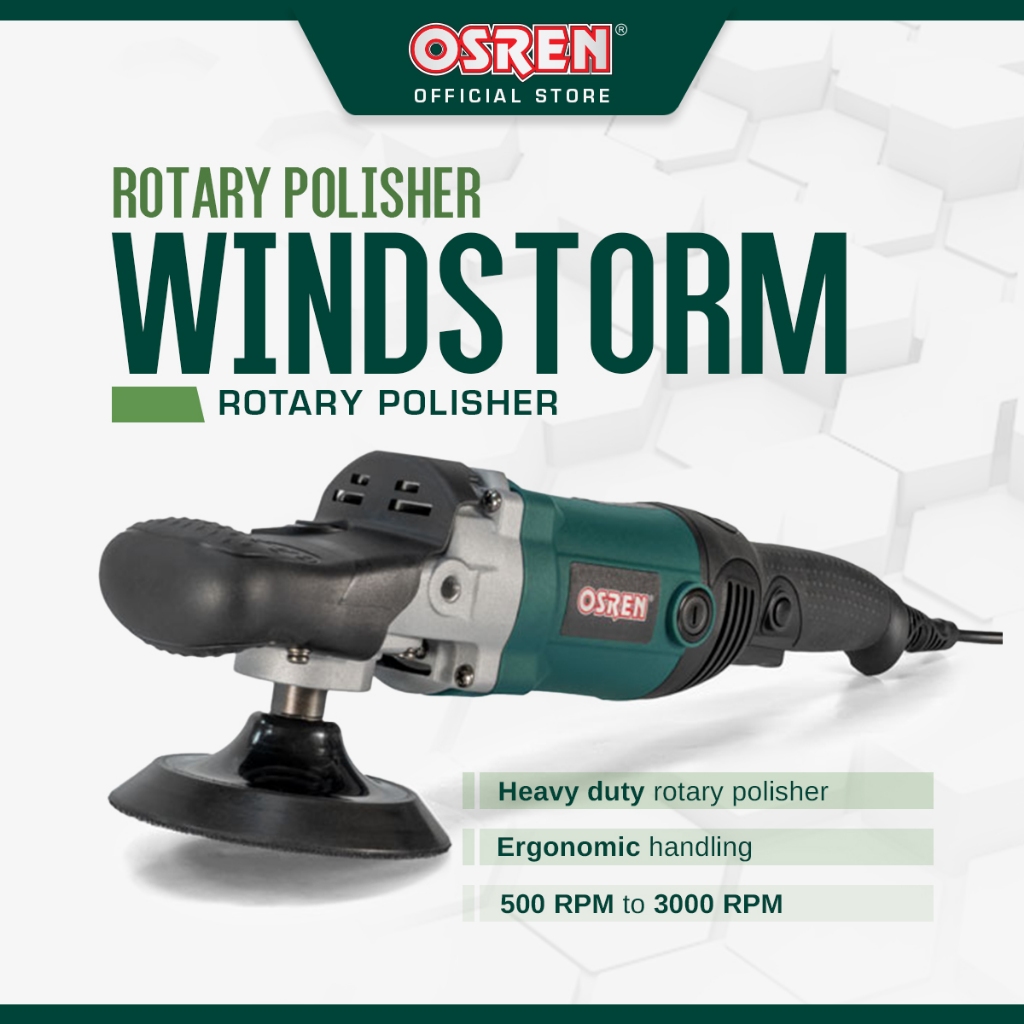 OSREN Windstorm Rotary Polisher - Heavy Duty Rotary Polisher | Shopee ...