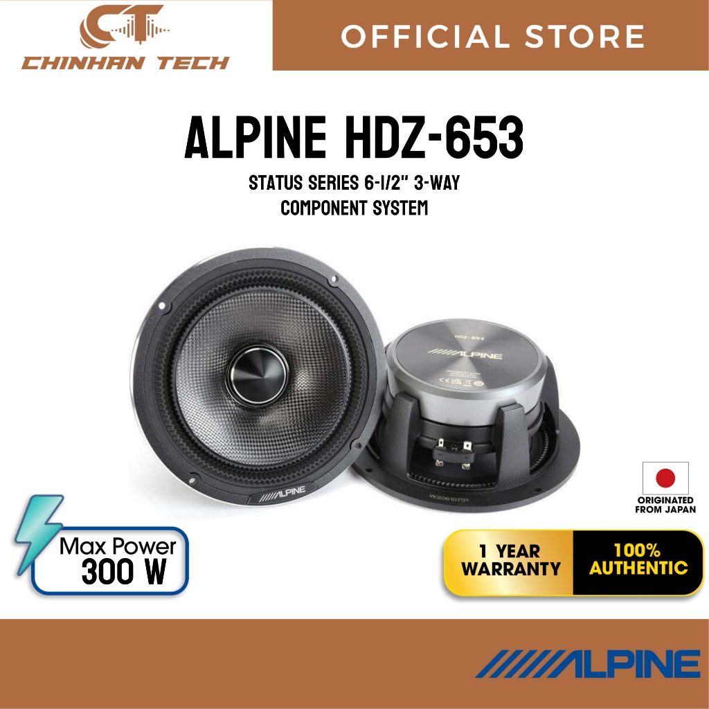 Alpine HDZ-653 Status Series 6-1/2" 3-way component system | Shopee Malaysia
