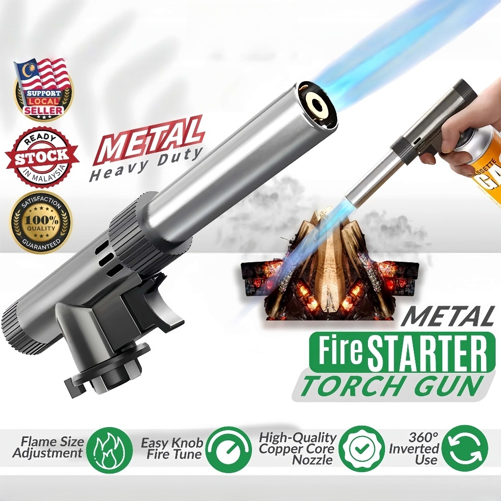 Newly Improved Torch Gun Heavy Duty Gas Butane Burner Outdoor Fire ...