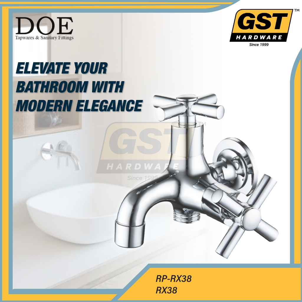 🔥 DOE Water Tap RX38 RP 1/2" 2 Way Tap 2 Way Faucet Two Way Tap ...