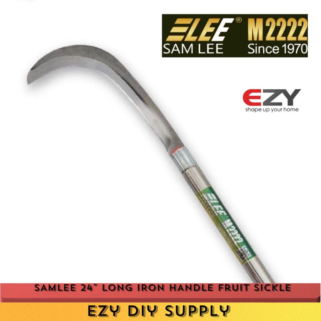 24" SAMLEE M2222 Heavy duty G24 iron handle sickle/Fruit knife/Sabit ...