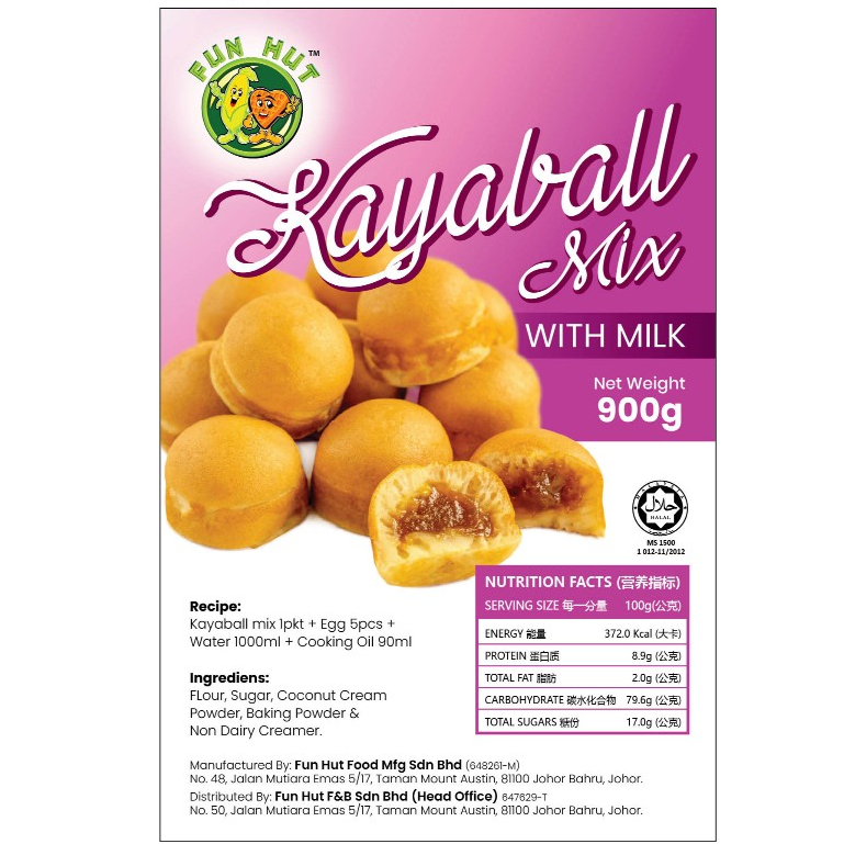 KayaBall Premix 𝟏.8𝒌𝒈 𝑯𝒂𝒍𝒂𝒍 𝐓𝐞𝐩𝐮𝐧𝐠 𝐊𝐚𝐲𝐚𝐛𝐚𝐥𝐥 𝒘𝒊𝒕𝒉 𝑴𝒊𝒍𝒌 椰子球【FUN HUT ...