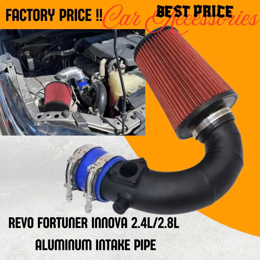 TOYOTA REVO FORTUNER INNOVA 2.4L 2.8L Aluminum Cold Air Intake Hose ...