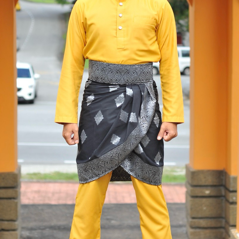 Tanjak Helang Menyambar / Sampin Instant Andika Songket Bunga Tabur ...