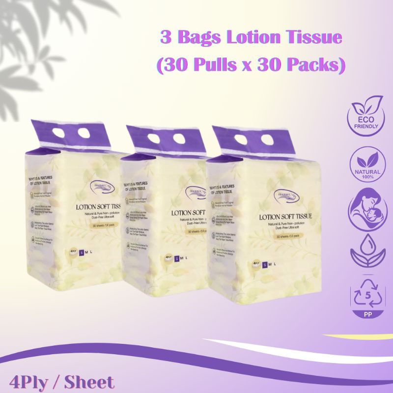3 Bags FGC Fragrance Lotion Soft Tissue For Baby And Delicate Skin (110 ...