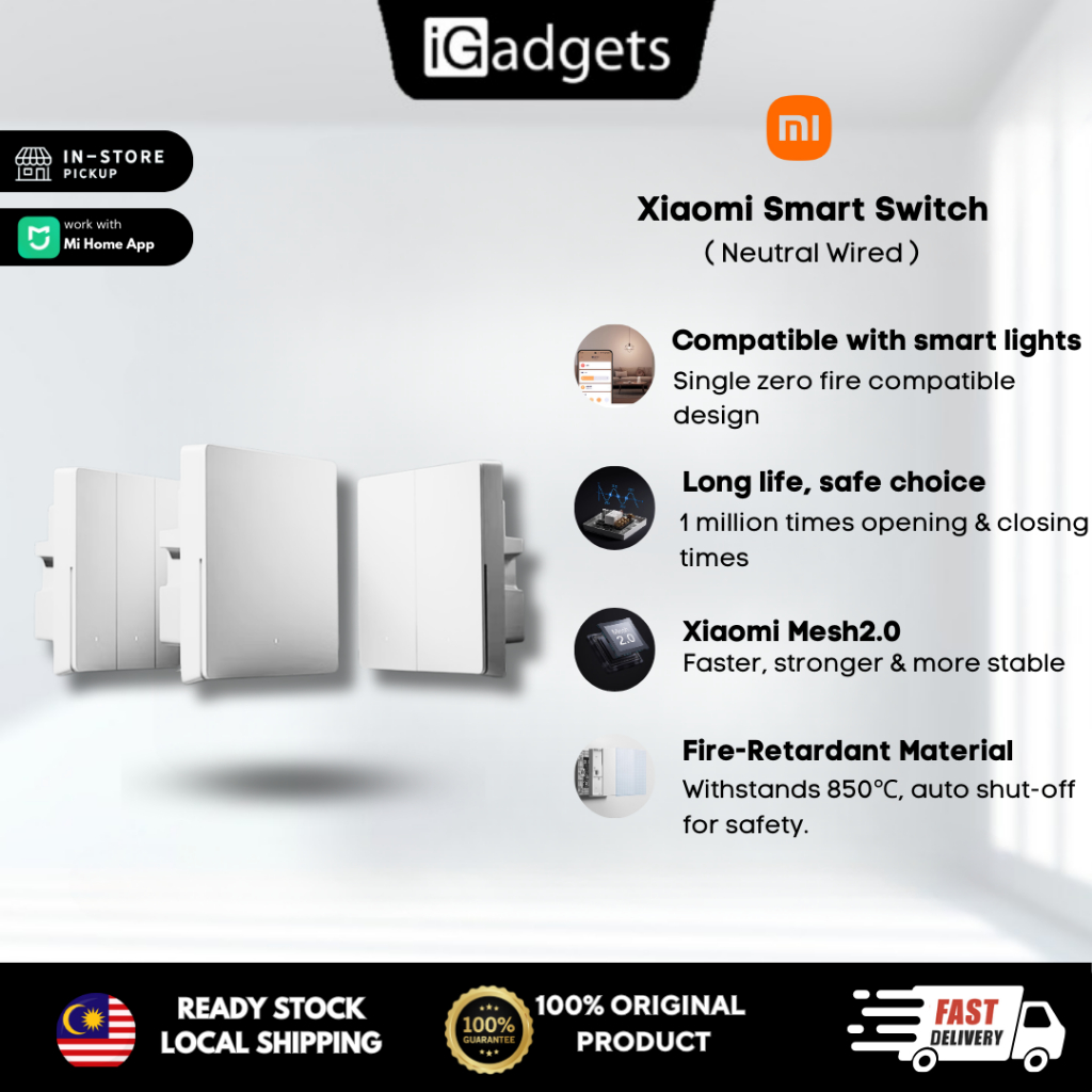 Xiaomi Smart Switch New Single Fire Zero Fire Universal | 小米智能开关 ...