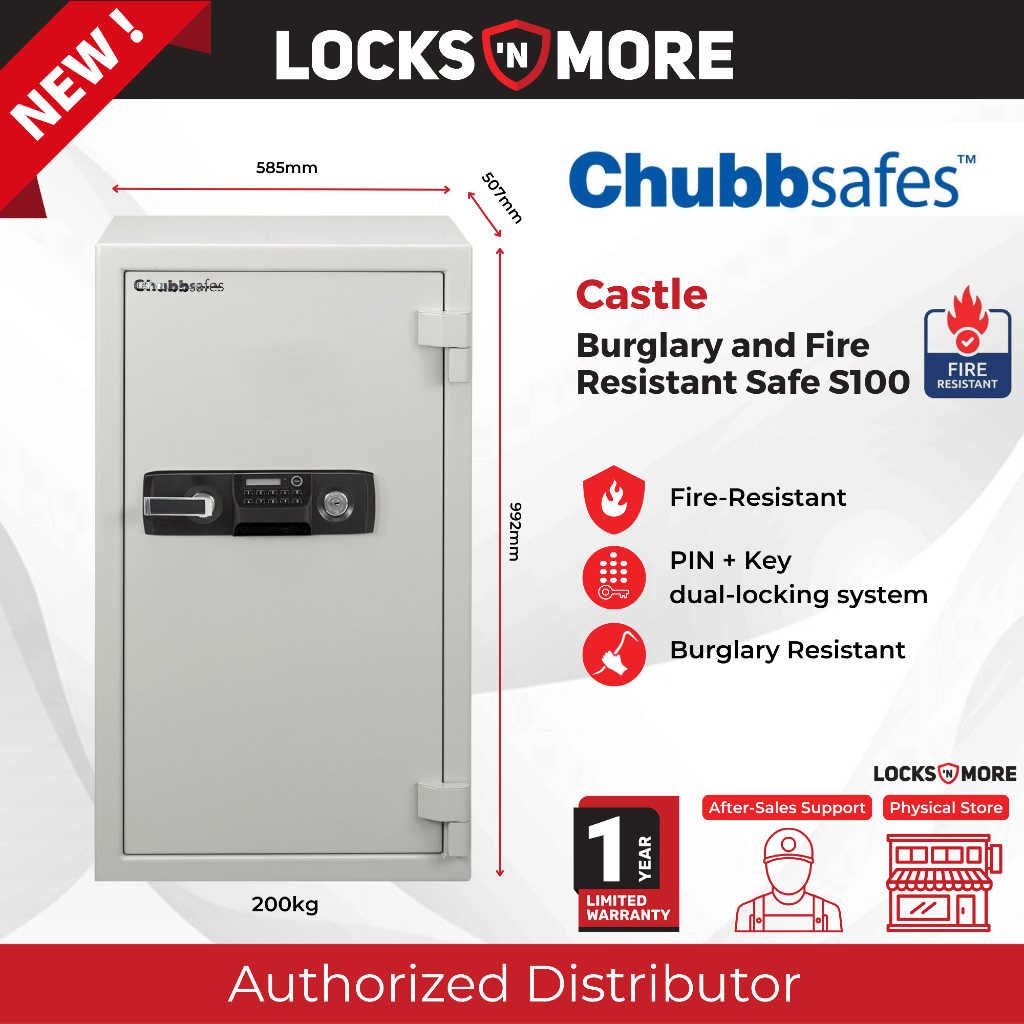 CHUBBSAFES CASTLE 100 – Maximum Capacity Security Safe | Free ...