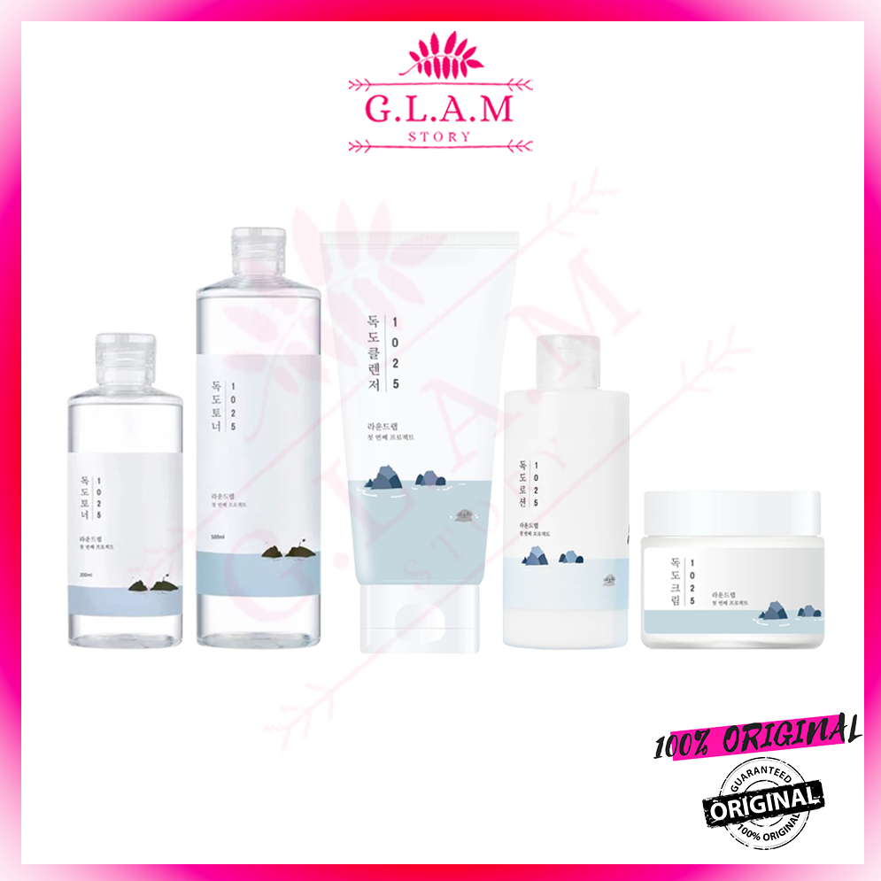 ROUND LAB Dokdo Cleanser 150ml / Toner 500ml / Lotion 200ml / 365 Derma ...