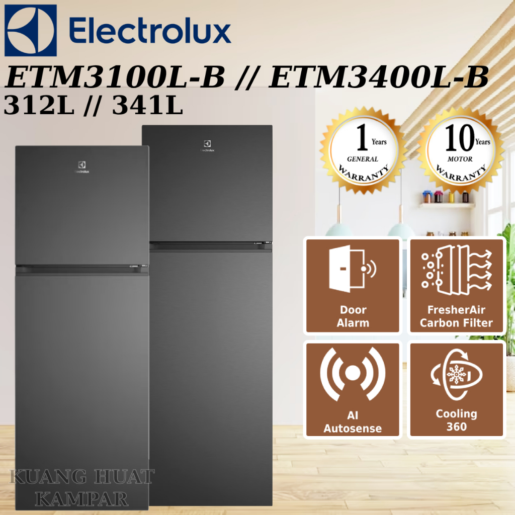 ELECTROLUX 341L // 312L 700 SERIES TOP FREEZER FRIDGE / REFRIGERATOR ...