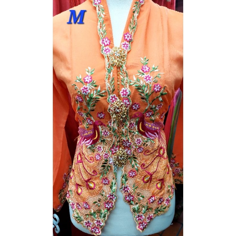 Kebaya Sulam Nyonya Embroidery Traditional Hand Made (M) | Shopee Malaysia