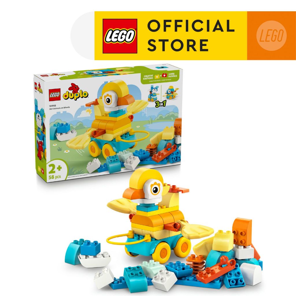 LEGO DUPLO Town 10448 3in1 Animals on Wheels (58 Pieces) | Shopee Malaysia