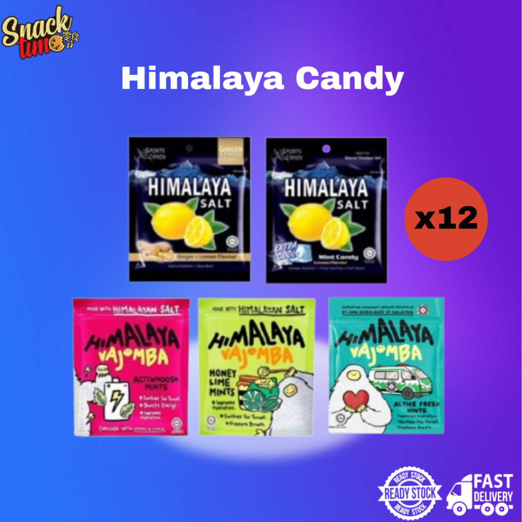 Himalaya Candy 15g x 12 unit (Lemon, Ginger, Altice Fresh, Actiwhoosh ...
