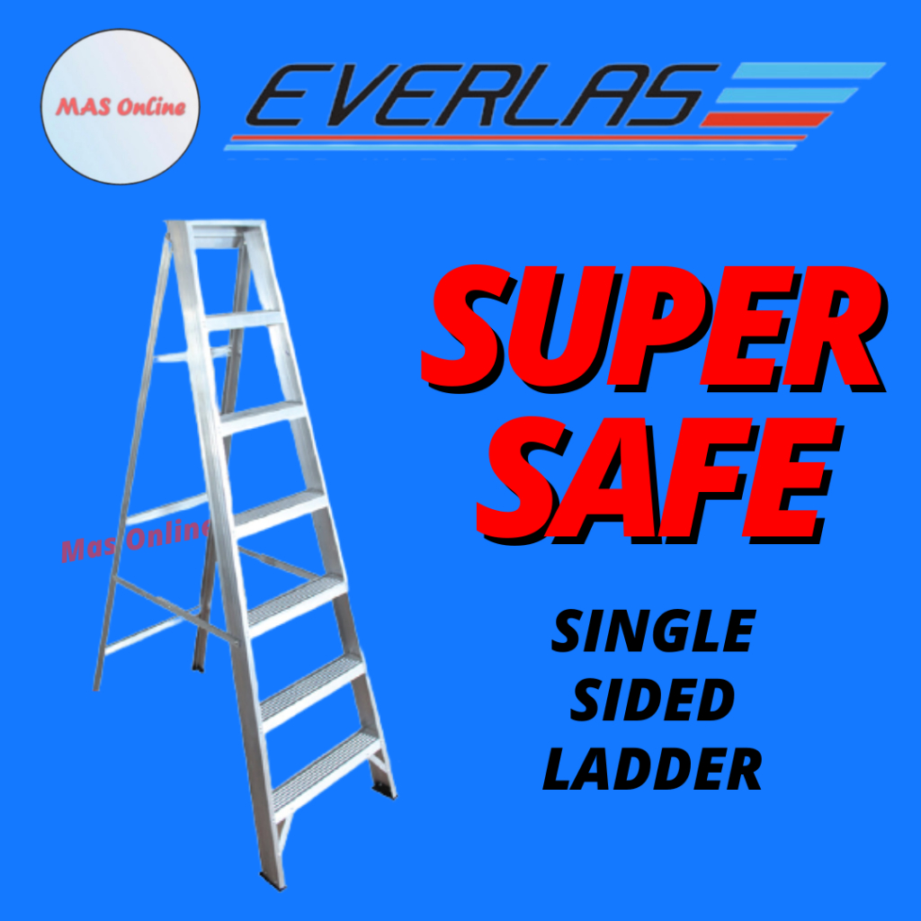 EVERLAS Tangga lipat Single Side Ladder Foldable Step Ladder Tangga ...