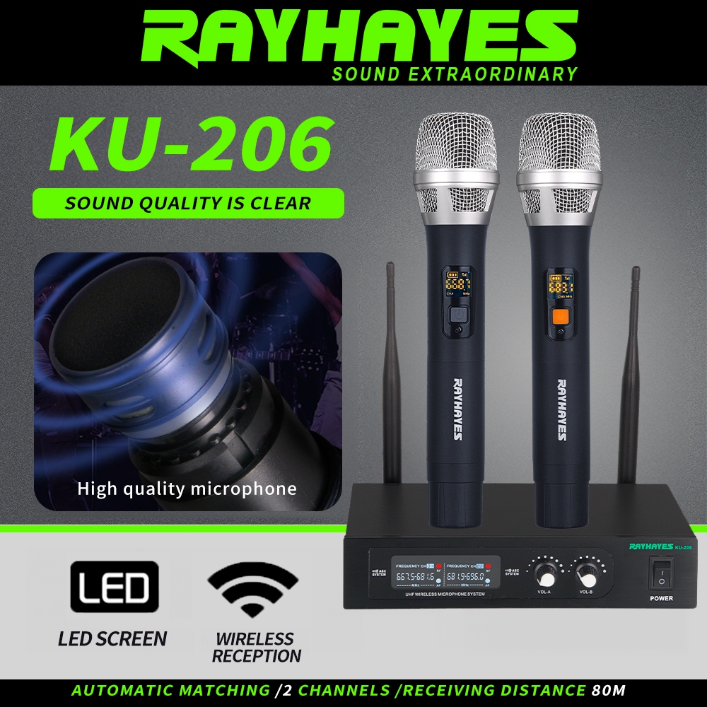 RAYHAYES original professional Wireless Microphone Adjustable Frequency ...