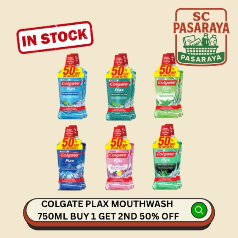 COLGATE PLAX MOUTHWASH 750ML BUY 1 GET 2ND 50% OFF | Shopee Malaysia